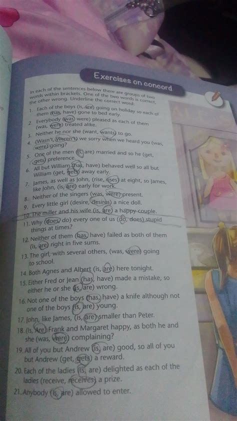 Exercises On Concord In Each Of The Studyx