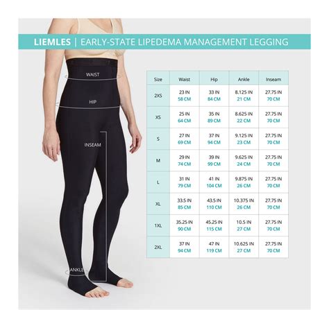 Lipedema Compression Garment Sizing Guide Missy And Womens The
