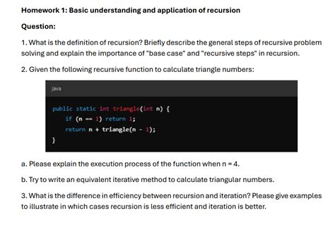 Solved Question1 ﻿what Is The Definition Of Recursion