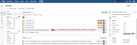 issues missing from the active sprint when swimlanes are configured to