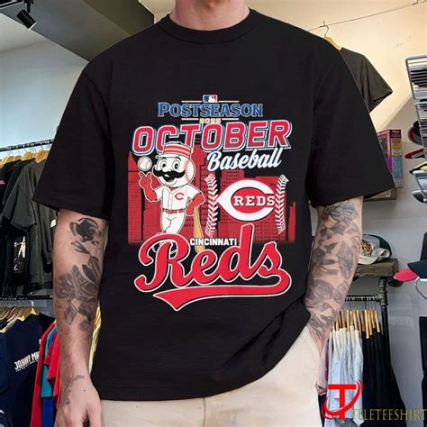 Cincinnati Reds October Baseball Champions Mlb Postseason 2025 Mascot T Shirts Hoodie Long