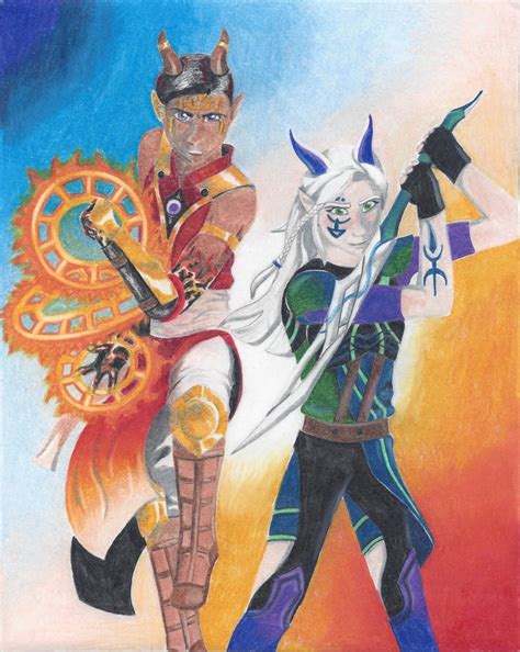 Moonshadow And Sunfire Elves By Owliartist On Deviantart