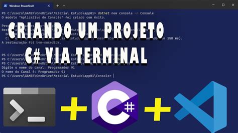 Como Criar E Executar Um Projeto Csharp Via Cmd Terminal Youtube