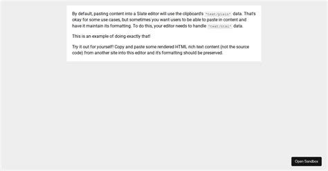 Paste Html Codesandbox