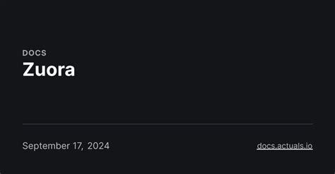 Zuora
