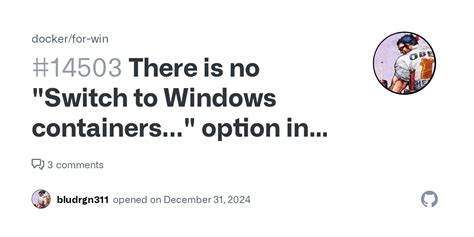 There Is No Switch To Windows Containers Option In The Menu On Docker Desktop V4371
