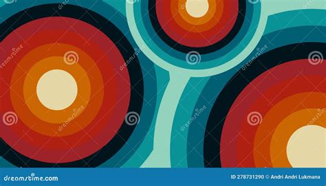 Circle Palette Retro Vintage Color Wallpaper Background Vector Art