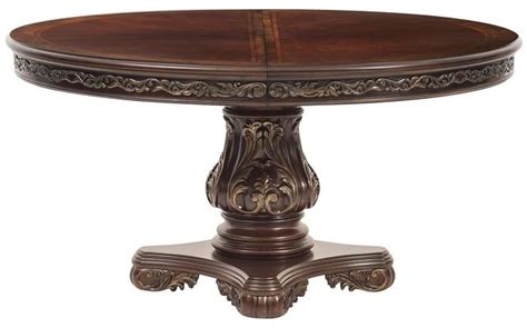 Homelegance® Deryn Park Cherry Brown Round Oval Dining Table Furniture Marketplace