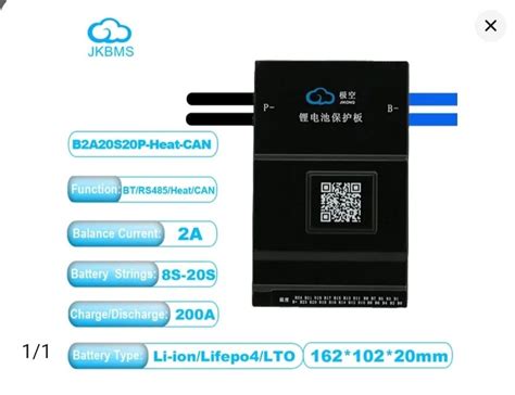 БМС Bms Jk B2a20s20p Heat Can 200a 8s 20s Lifepo4 Li Ion Lto 5 700 грн Аксесуари й