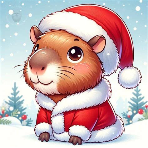 Navideño Capibara En 2025 Navideño Dulceros Navideños Imagenes
