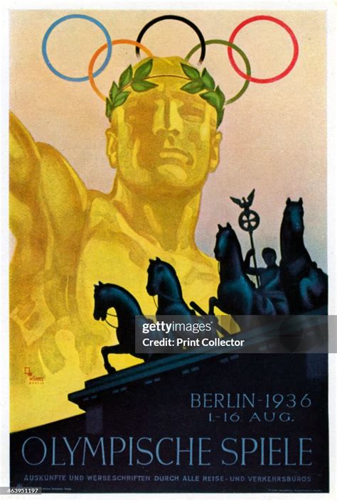 Poster For The 1936 Olympic Games Berlin 1936 A Print From Olympia