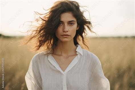 Beauty Style Fashion And Nature Concept Natural Beauty Outdoor Woman
