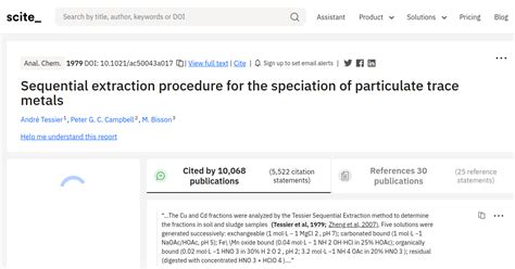 Sequential Extraction Procedure For The Speciation Of Particulate Trace Metals