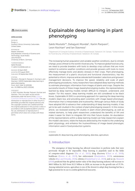 Pdf Explainable Deep Learning In Plant Phenotyping