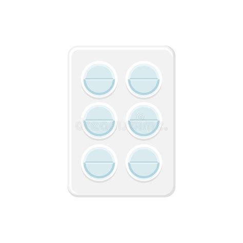Blister Pill Tablets Vector Illustration In Flat Style Design Stock