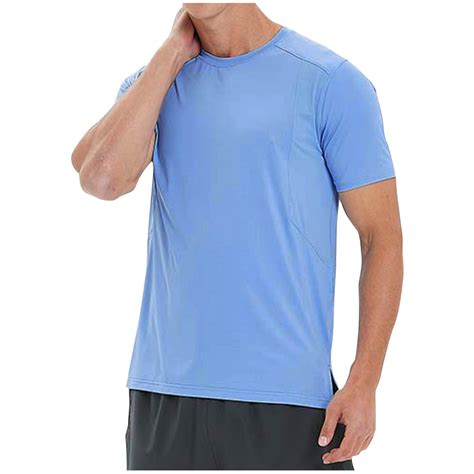 Bxingohai Mens Workout Running Shirts Slim Fit T Shirts Sports Gym