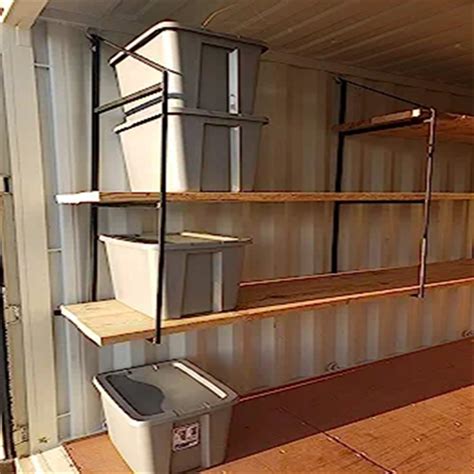 3 Tier Storage Racking Brackets Shipping Container Shelves Container