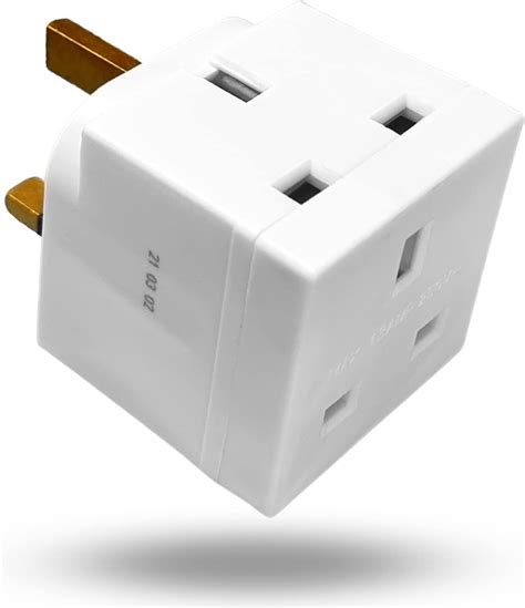 Two Way Double Plug Adapter Multi Plug Extension Adapter Uk 3 Pin Socket Extensions 13 Amp