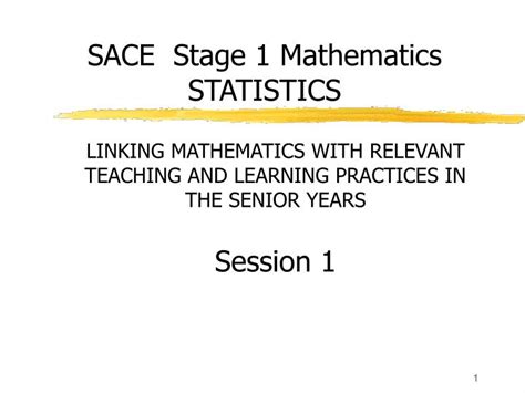 Ppt Sace Stage 1 Mathematics Statistics Powerpoint Presentation Free Download Id 6343029