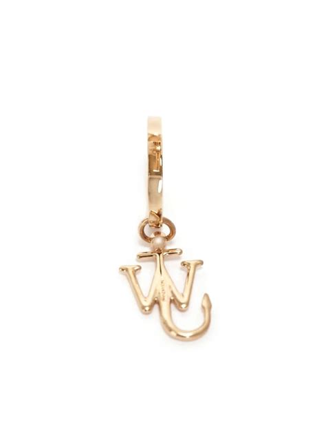 Jw Anderson Jw Initials Anchor Logo Ear Cuff Gold Farfetch