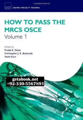 How To Pass The Mrcs Osce Volume 1 — Get A Book