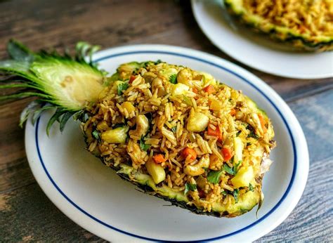 Pineapple Fried Rice Recipe Thai Veg Fried Rice Vegecravings
