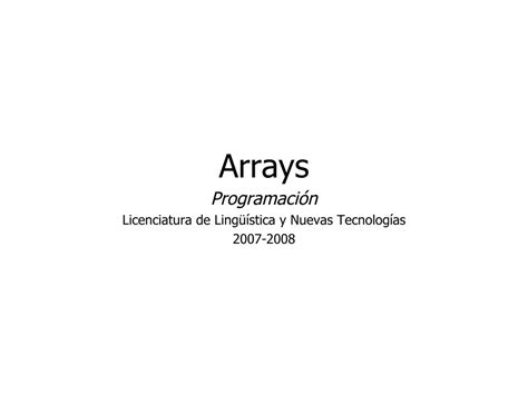 Pdf De Programación Arrays