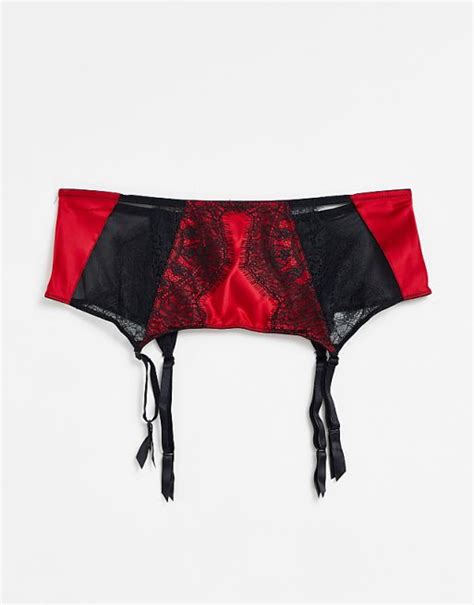 Ann Summers Siren Waspie Garters Lingerie In Red Asos