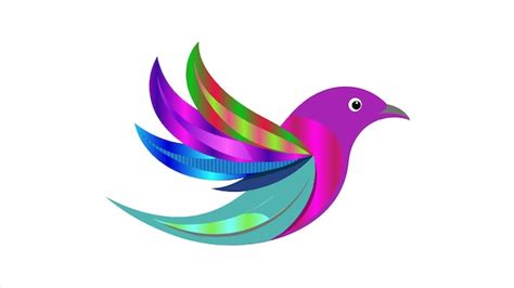 Premium Vector A Colorful Bird With A Colorful Tail On It