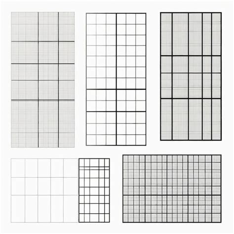 Premium Vector Grid Vector Set White Background Isolated A High Quality