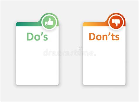 Dos Don Ts Banner Stock Illustrations 19 Dos Don Ts Banner Stock