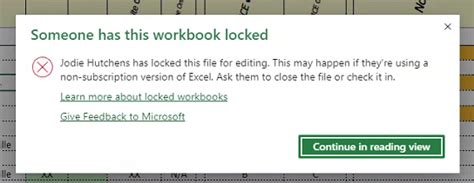 Someone Has This Workbook Locked Microsoft Qanda