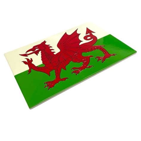 Ceramic Welsh Flag Plaque Welsh Ts With Heart Spend £50 For 10 Off