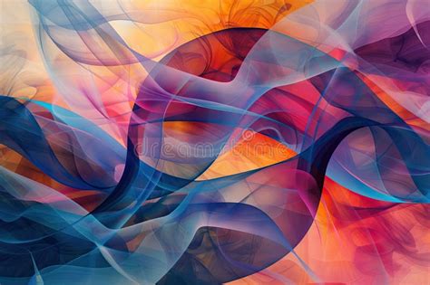 Abstract Illustration Of Fluid And Dynamic Forms Expressing The