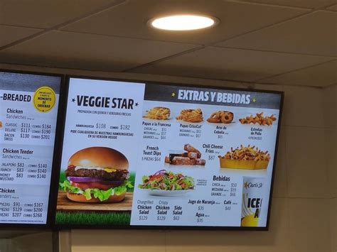 Carta Del Restaurante Carls Jr Macroplaza Del Valle Mexicali Blvd