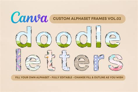 letters lowercase custom canva frames graphic by sigit dwipa · creative