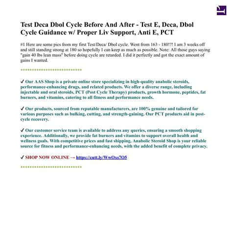 Test Deca Dbol Cycle Before And After Pdf Docdroid