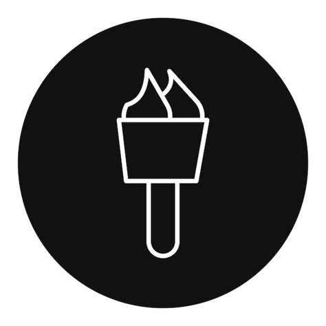 Premium Vector Fire Torch Vector Illustration