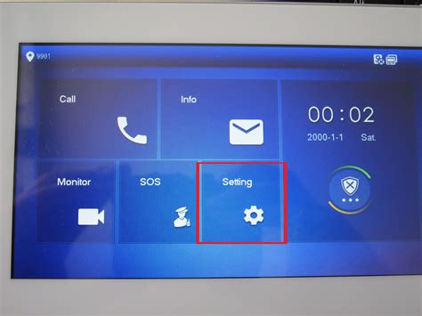 how to enter the project settings in vto dahua monitor delta
