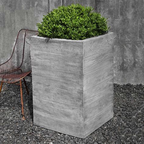 Tall Outdoor Stone Planter