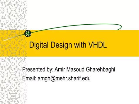 Ppt Digital Design With Vhdl Powerpoint Presentation Free Download