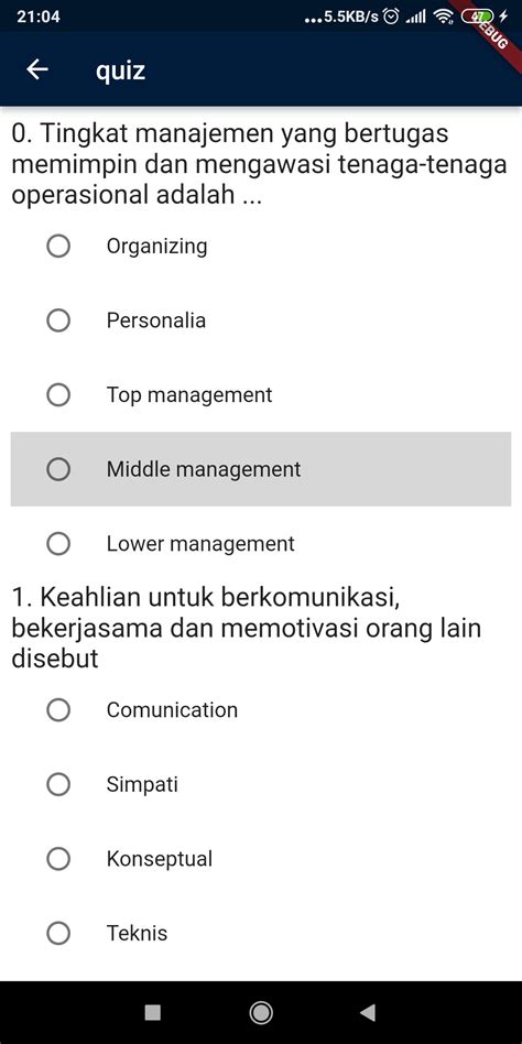 dart radiolisttile indicator is not showing when i store it in list