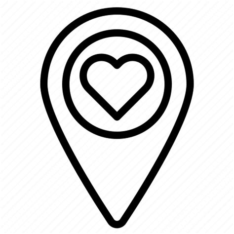 Location Nevigation Map Heart Love Icon Download On Iconfinder