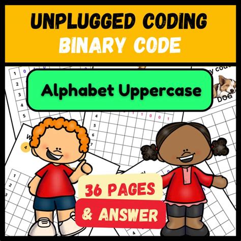 Unplugged Coding Worksheets Alphabet And Binary For Uppercase Letters