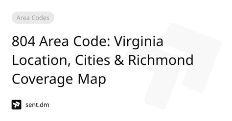 804 Area Code Virginia Location Cities And Richmond Coverage Map