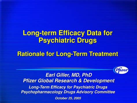 Ppt Long Term Efficacy Data For Psychiatric Drugs Rationale For Long