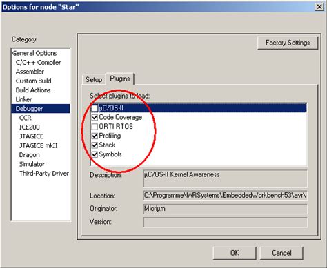 IAR Embedded Workbench Options Debugger Plugins Download Scientific Diagram