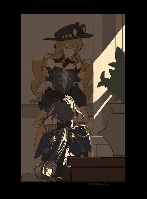 Rule 34 2girls Aaaboutle Absurdres Black Border Black Gloves Blonde Hair Blue Capelet Blue