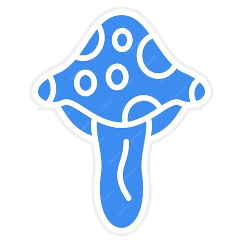 Un Hongo Azul Con Un Hongo Azul En él Vector Premium