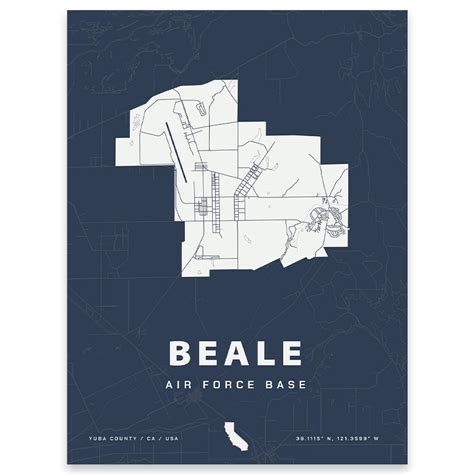 Beale Air Force Base Map Print Home Base Maps